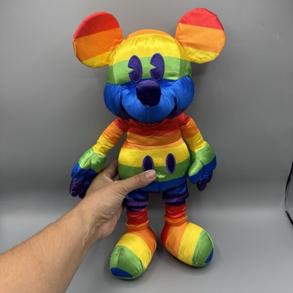 Disney | Toys | Disney Pride Rainbow Mickey Mouse Plush Stuffed Toy 6 ...